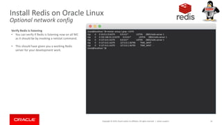 Install Redis on Oracle Linux | PPTX | Operating Systems | Computer Software and Applications