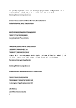 Easy Step-by-Step Guide to Develop REST APIs with Django REST Framework ...