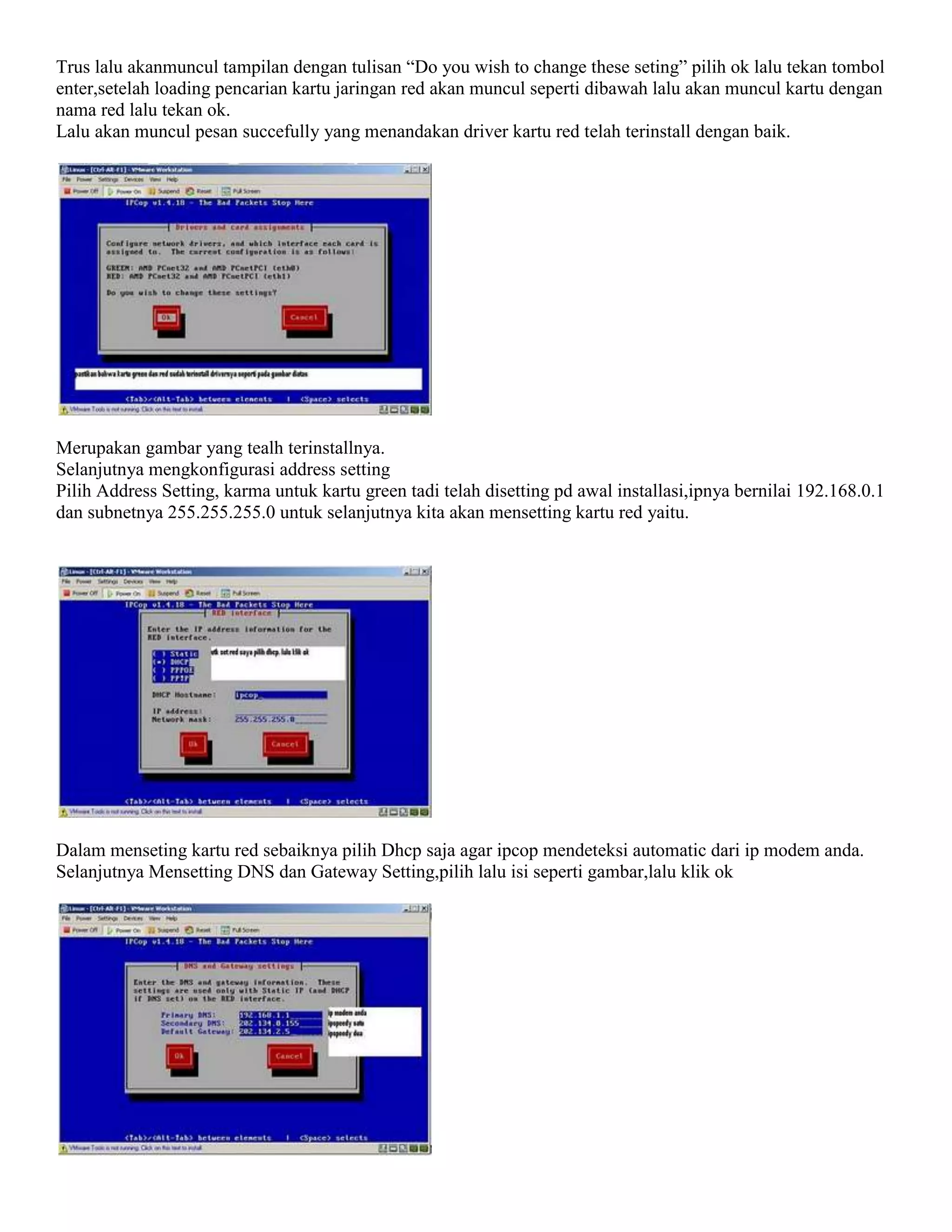 Install router ipcop versi standart | PDF
