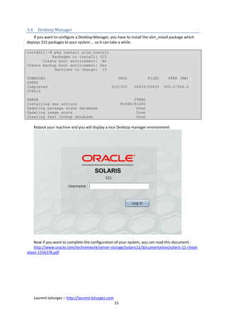 Install Solaris 11.1 on a Virtualbox VM | PDF