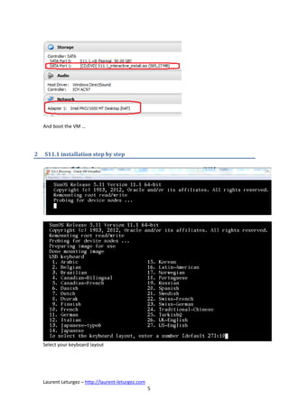 Install Solaris 11.1 on a Virtualbox VM | PDF