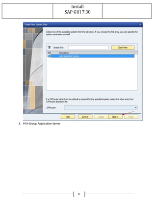 Install sap gui 7.30