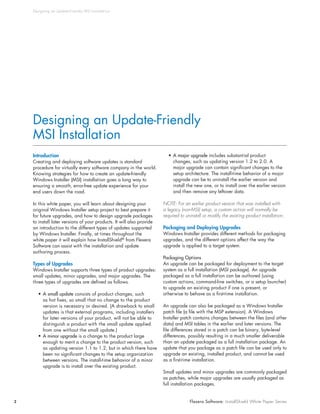 Designing an Update-Friendly MSI Installation | PDF