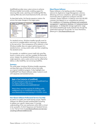 MSI Sequences and Standard Actions: An Introduction | PDF
