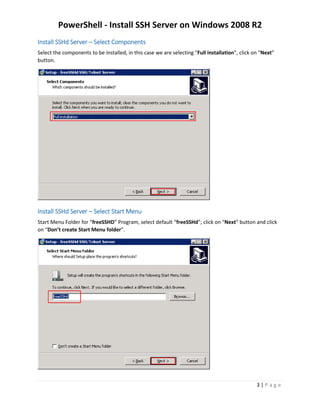 Install SSH Server on Windows 2008 R2 | PDF