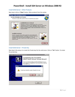 Install SSH Server on Windows 2008 R2 | PDF