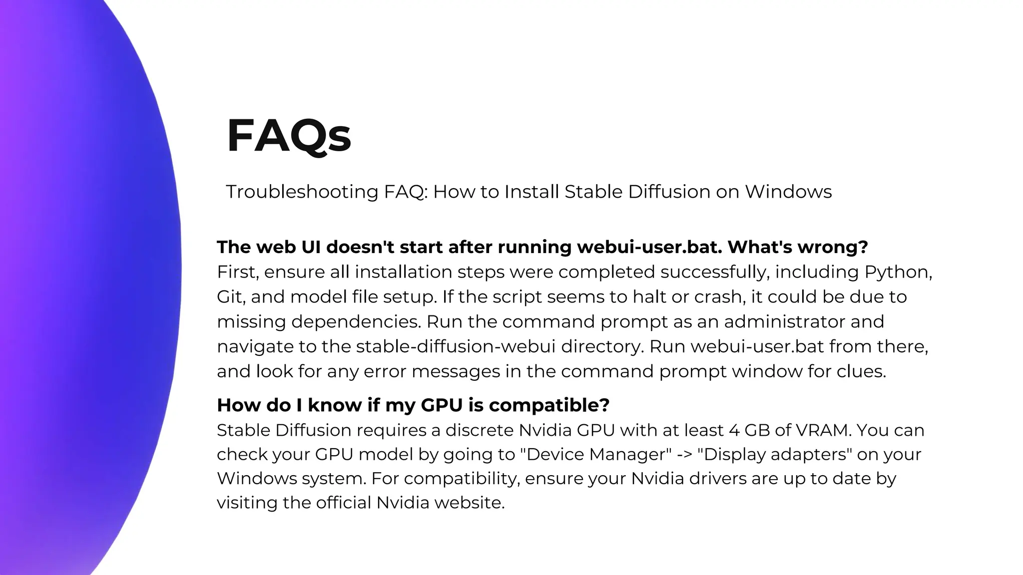 Install Stable Diffusion in windows machine | PPTX