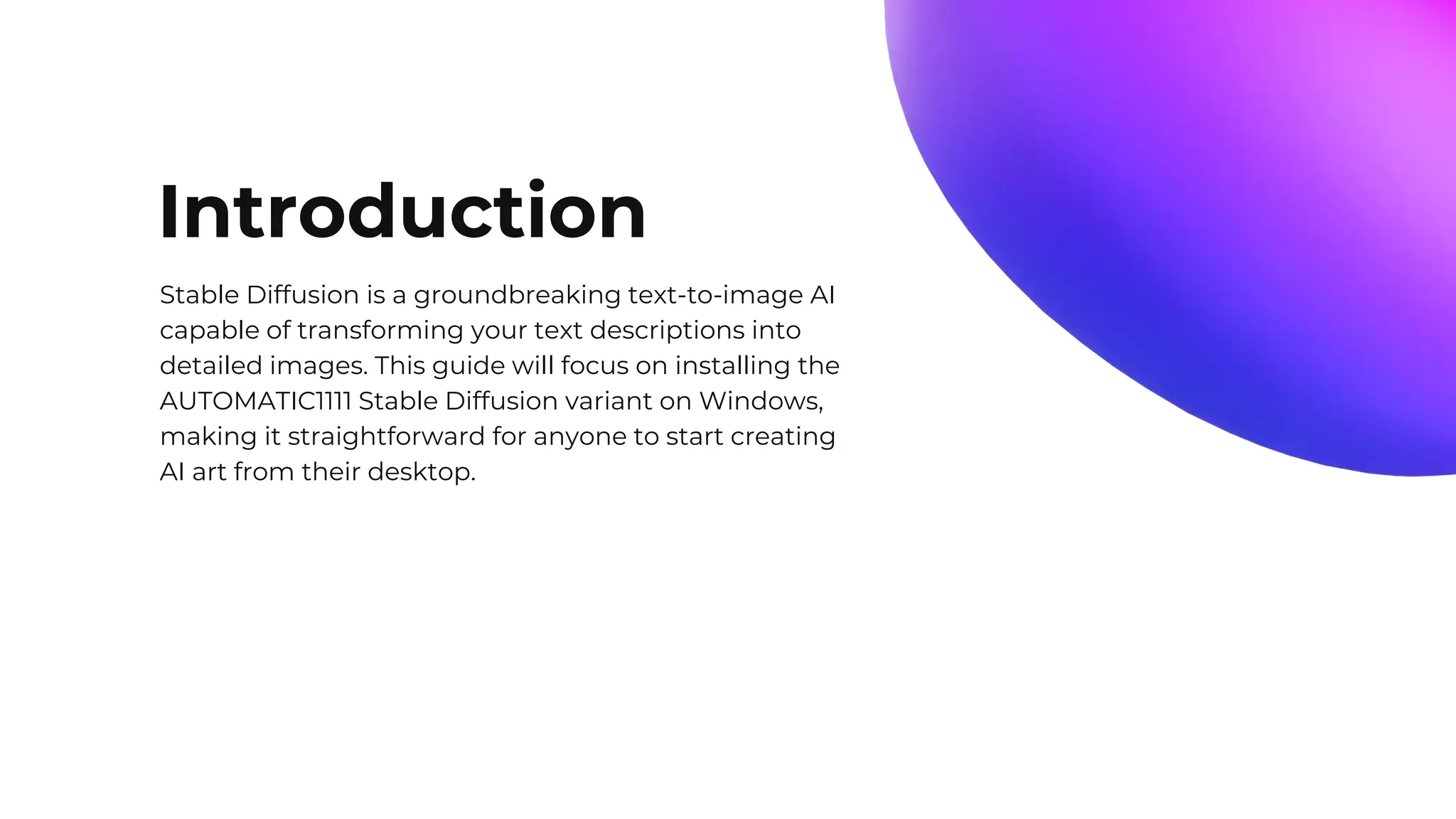 Install Stable Diffusion in windows machine | PPTX