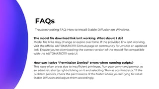 Install Stable Diffusion in windows machine | PPTX