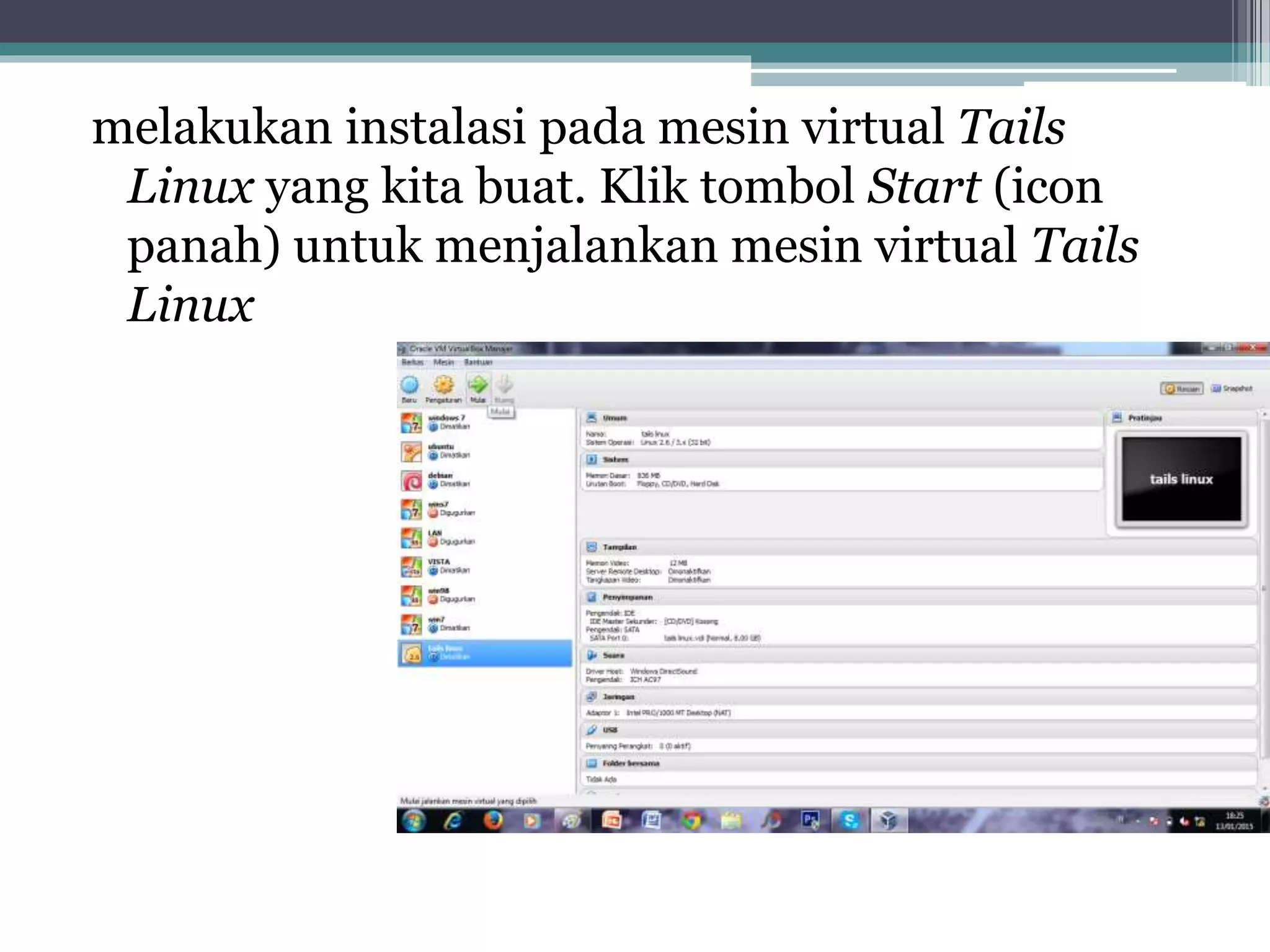 Install TAILS LINUX | PPTX