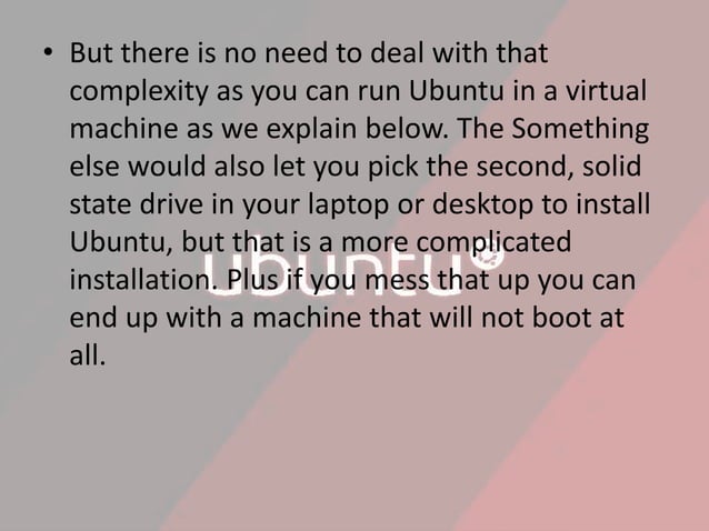 Install ubuntu | PPT
