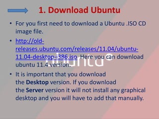 Install ubuntu | PPSX