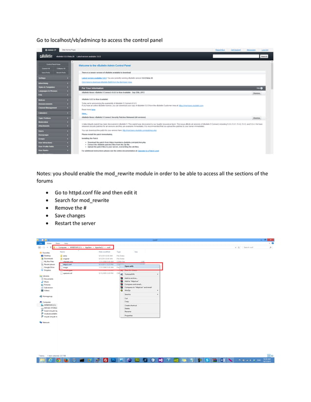 How to install and configure vBulletin 5 beta 13 | PDF