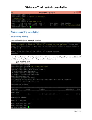 VMWare Tools Installation and Troubleshooting Guide | PDF