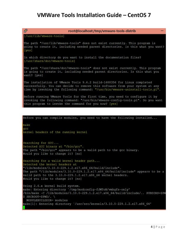Install VMWare Tools CentOS 7 | PDF