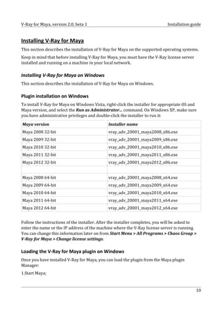 Install vrayformaya | PDF | Operating Systems | Computer Software and Applications