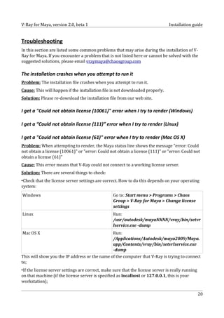 Install vrayformaya | PDF | Operating Systems | Computer Software and Applications