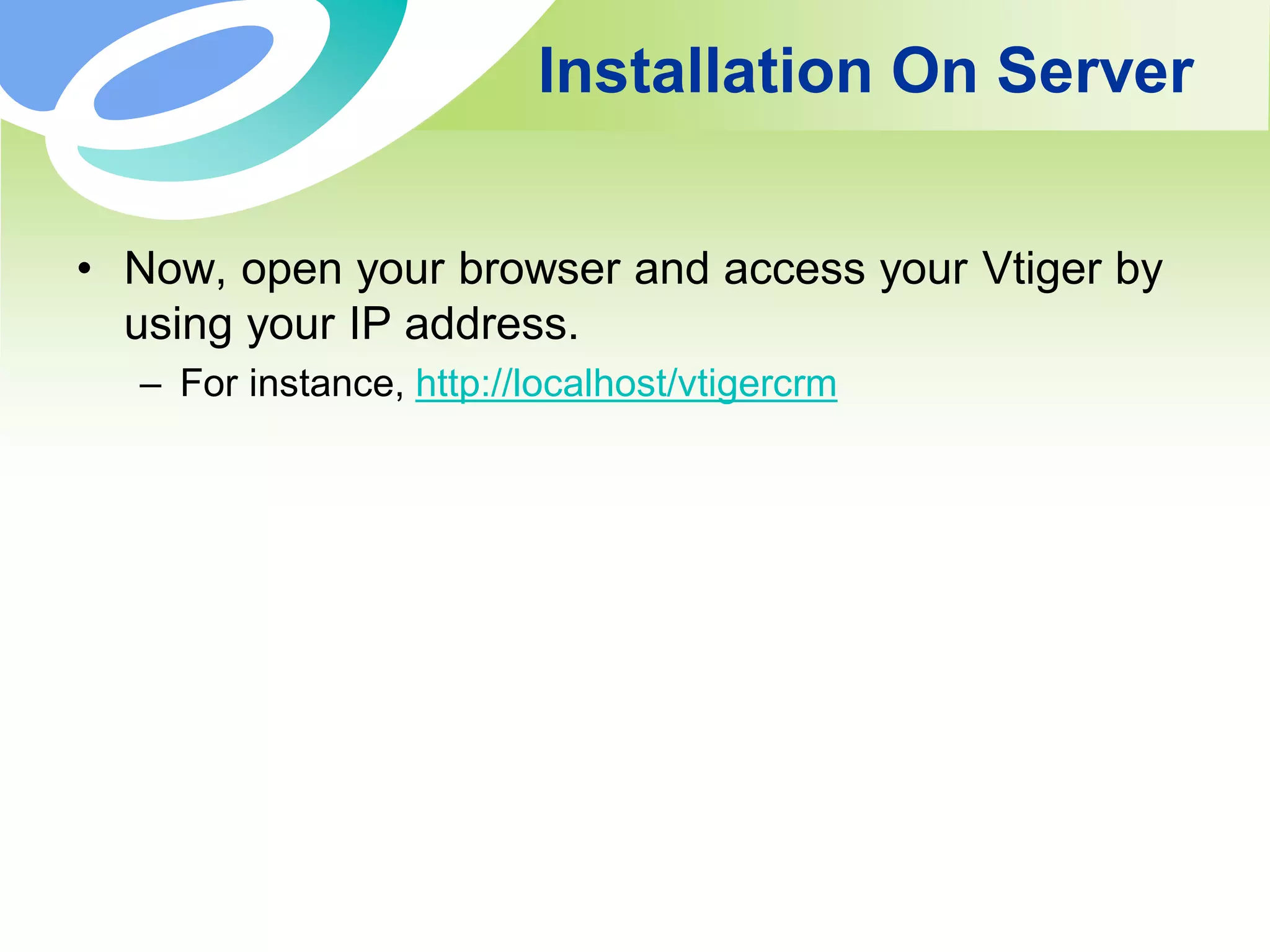 Install vtiger crm version 6 | PDF