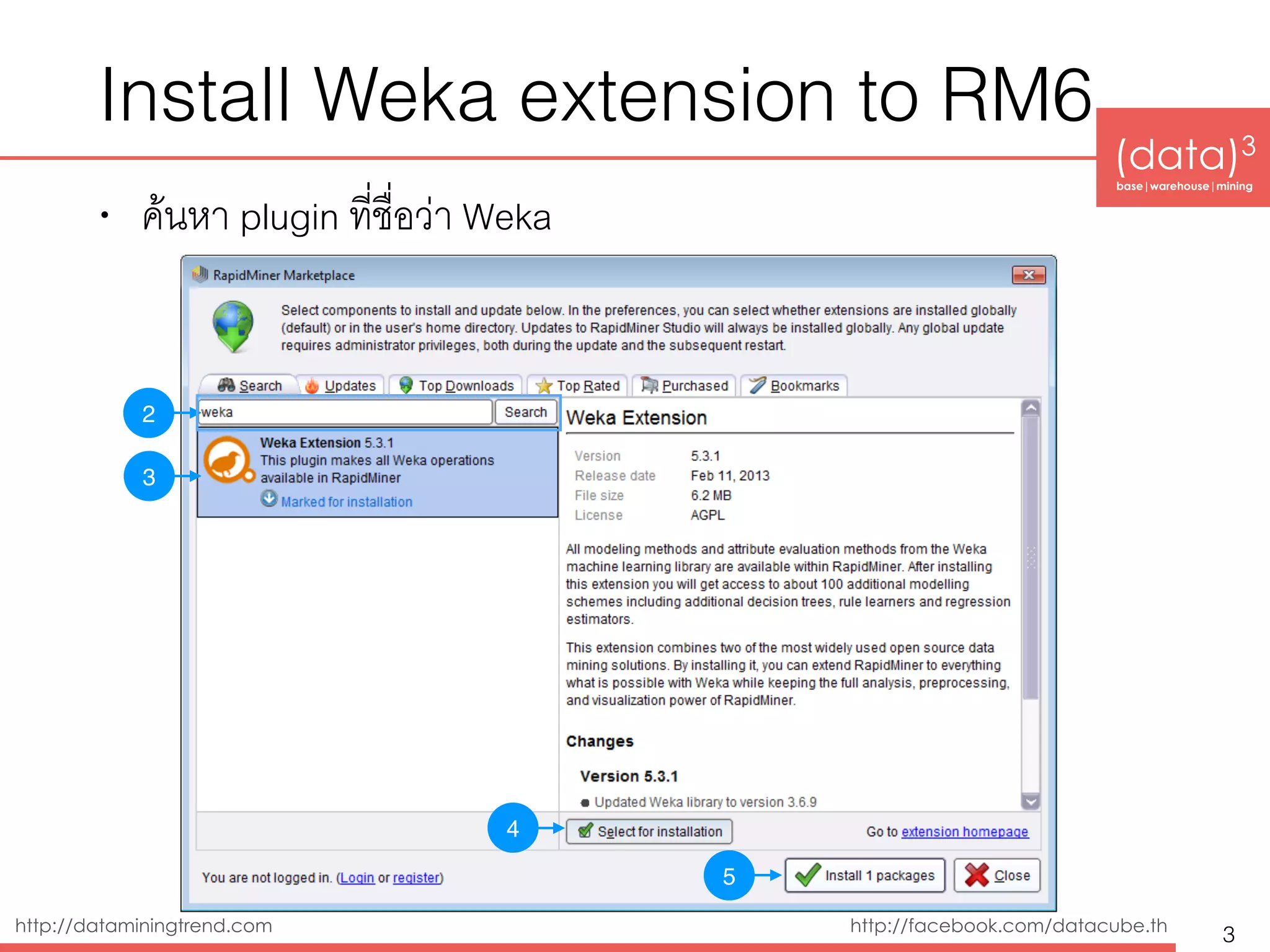 Install weka extension_rapidminer | PPT