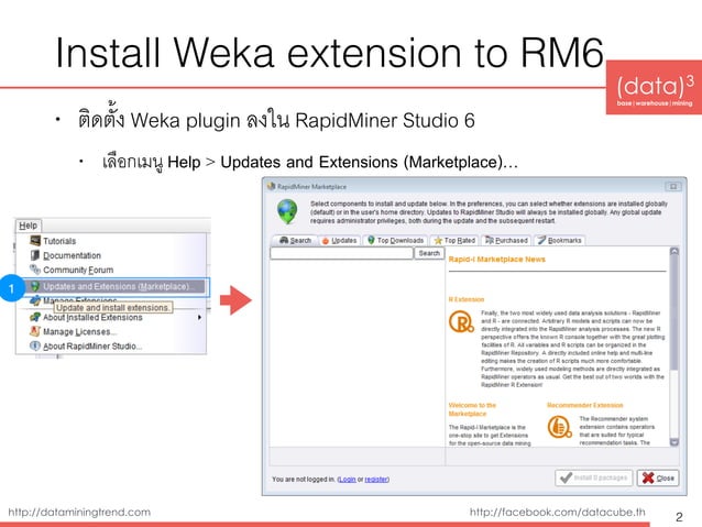 Install weka extension_rapidminer | PPT