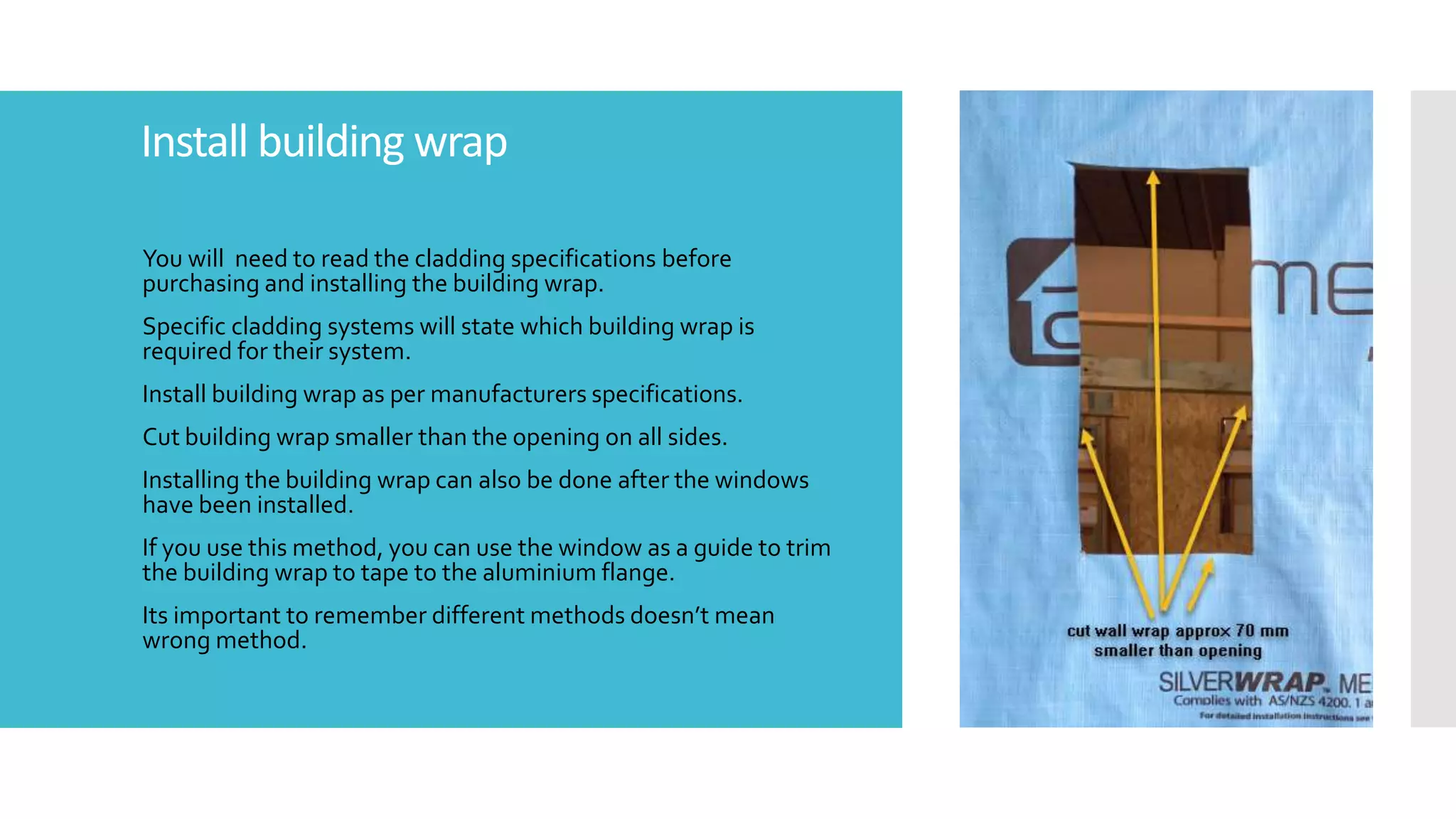 Install Window into clad building | PPTX