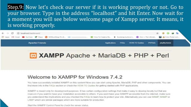 Install xampp tutorial 5 | PPTX | Computing | Technology & Computing