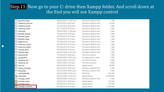 Install Xampp Tutorial 5 Pptx Computing Technology And Computing
