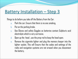 Install Your Car Battery in Five Easy Steps | PPT | Consumer ...