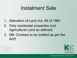 Instalment agreements | PPT