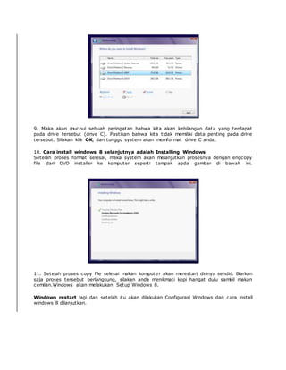 Instal windows 8 | PDF
