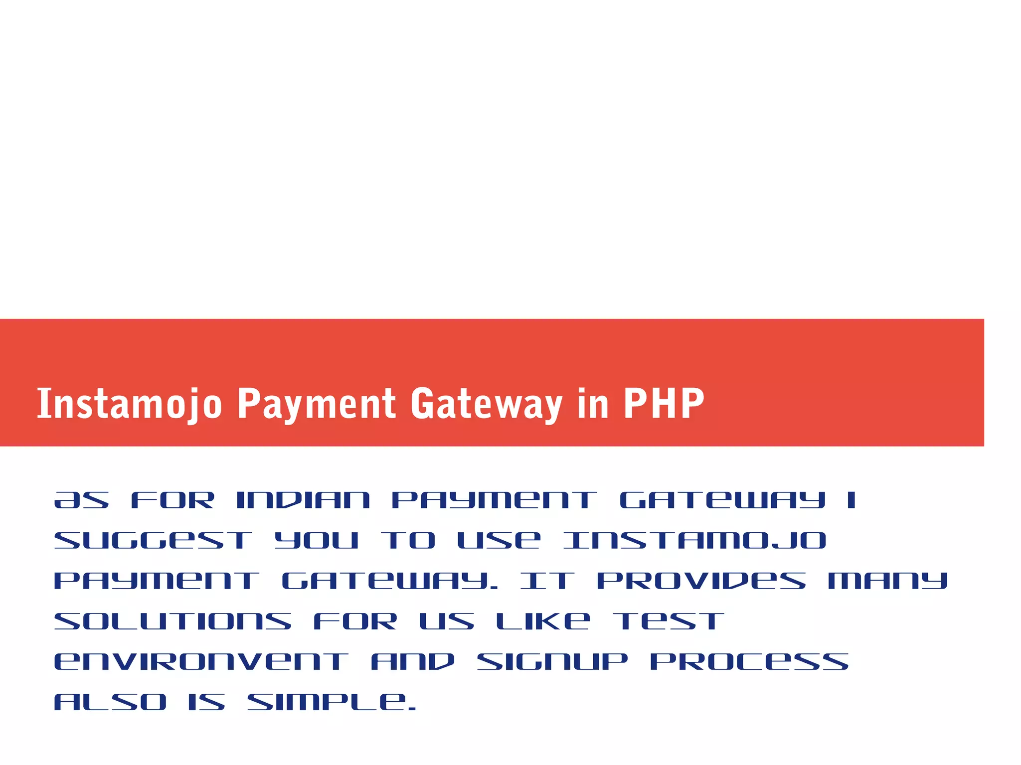 Instamojo Payment Gateway | ODP | Web Development | Internet