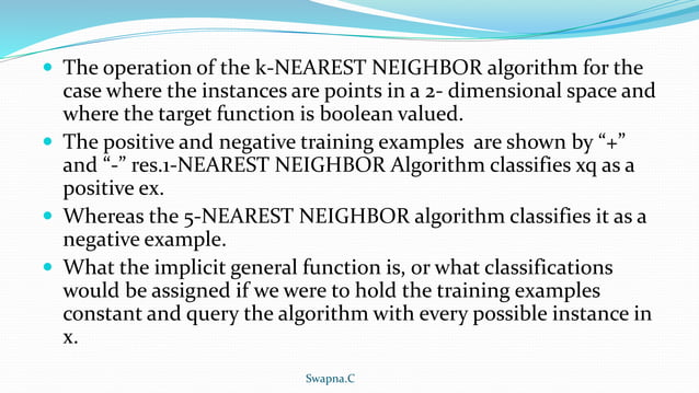 Instance based learning | PPTX