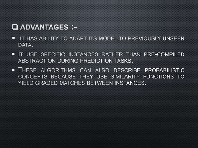 Instance based learning and feature selection | PPT Instance based learning and feature selection | PPT