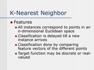 instance bases k nearest neighbor algorithm.ppt