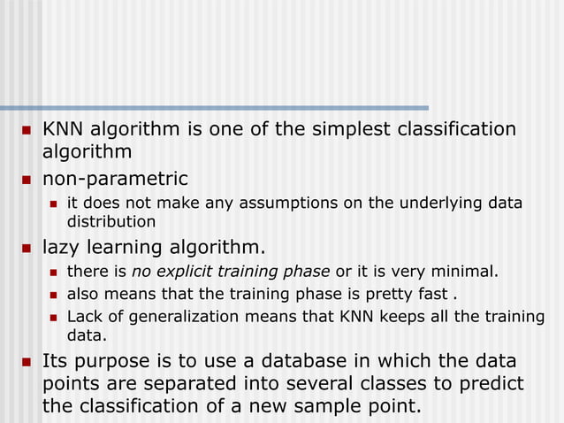 instance bases k nearest neighbor algorithm.ppt