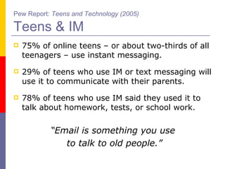 Instant Messaging Trends & Practice | PPT