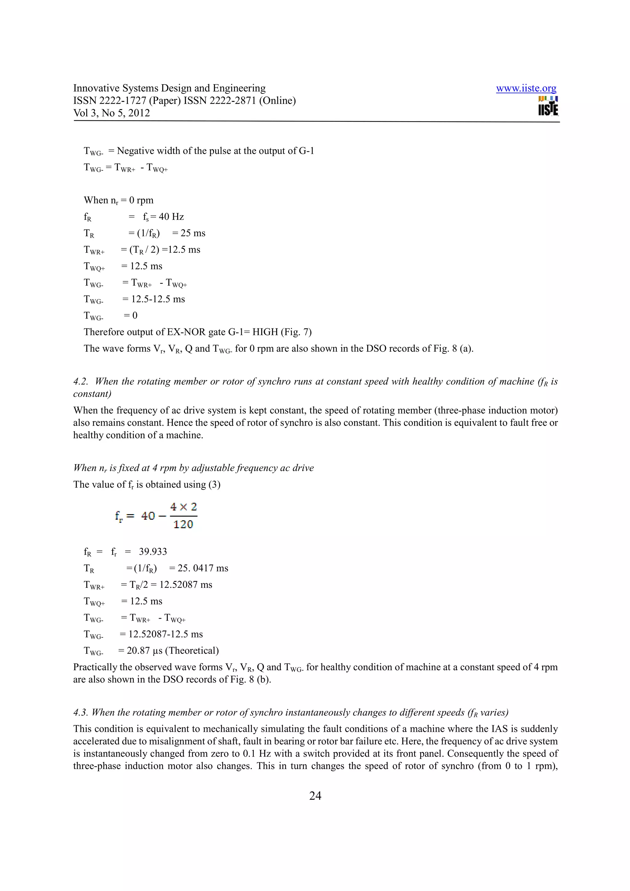 Instantaneous Angular Speed Measurement For Low Speed Machines Pdf
