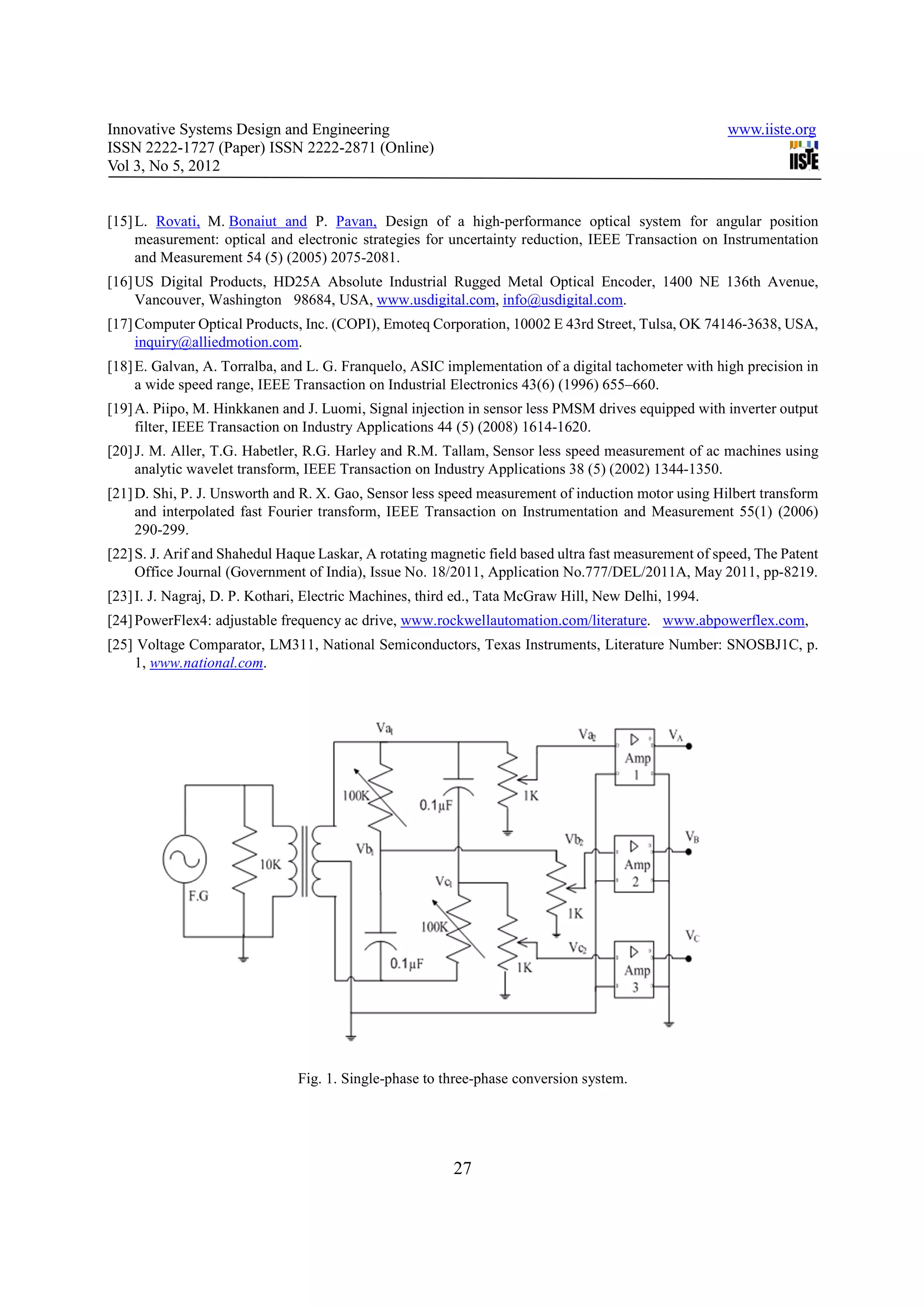 Instantaneous angular speed measurement for low speed machines | PDF