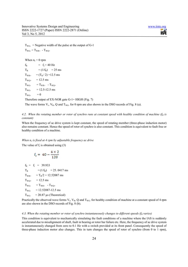 Instantaneous angular speed measurement for low speed machines | PDF