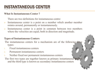 Instantaneous centre | PPTX