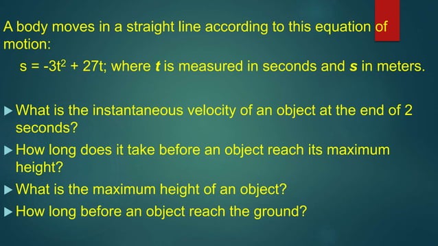 instantaneous velocity.pptx | Physics | Science