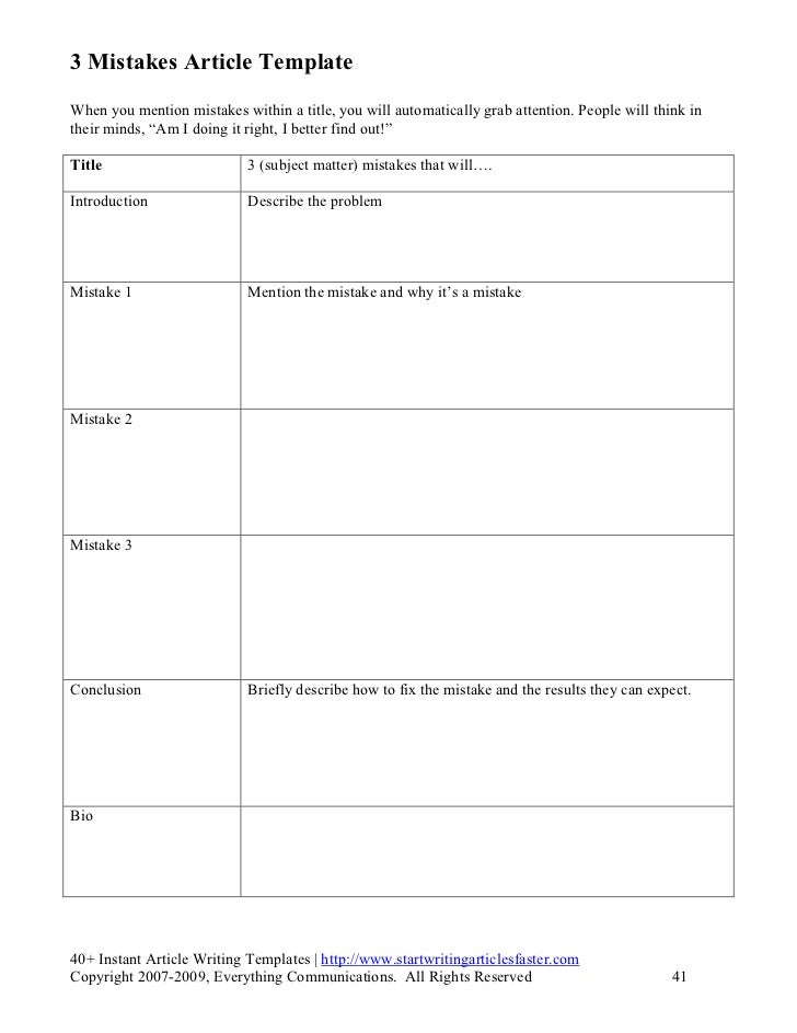 Instant article writing_templates