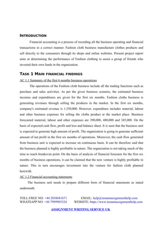 Instant Assignment Help - Case Study On Financial Accounting | PDF