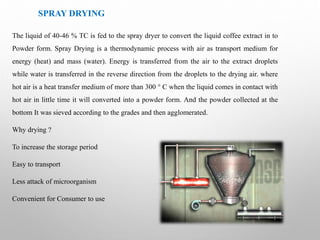 Instant coffee manufacturing (what you know about coffee) | PDF