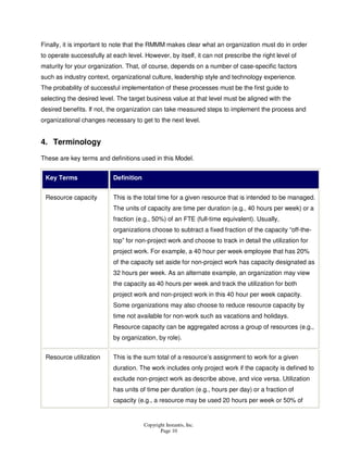 Instantis resource management maturity model (white paper) | PDF