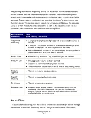 Instantis resource management maturity model (white paper) | PDF