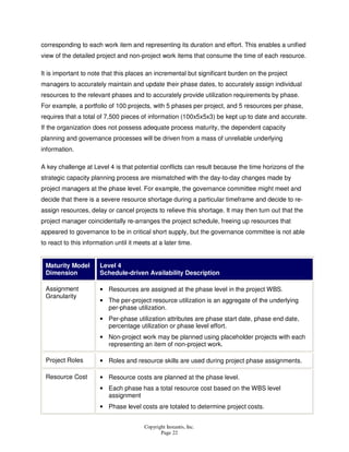 Instantis resource management maturity model (white paper) | PDF