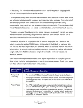 Instantis resource management maturity model (white paper) | PDF