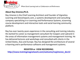 Instant Learning Through Story and Experience Sharing with Ray Jimenez ...