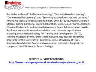 Instant Learning Through Story and Experience Sharing with Ray Jimenez, Ph.D. | PPT